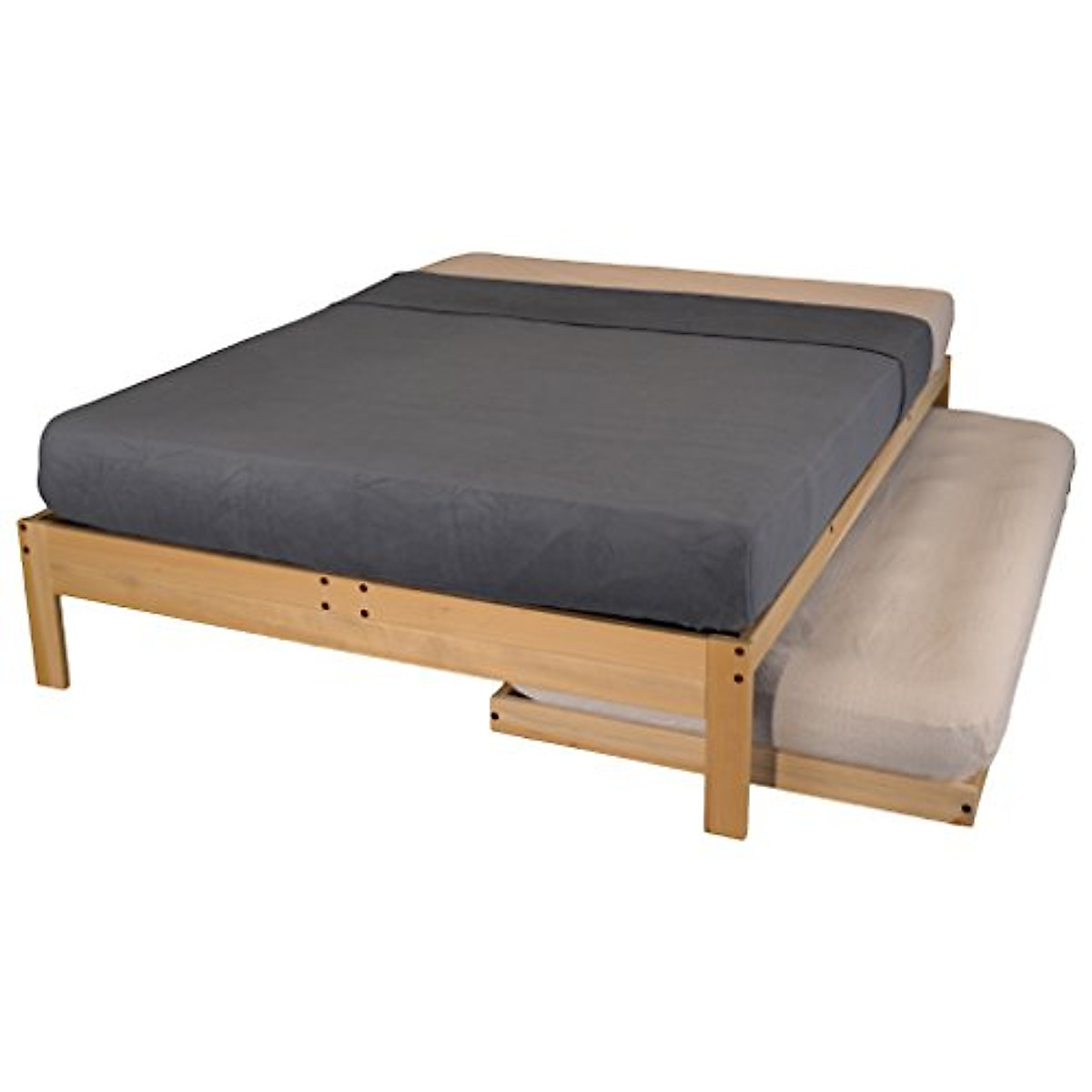 KD Frames Twin Trundle, Natural Wood