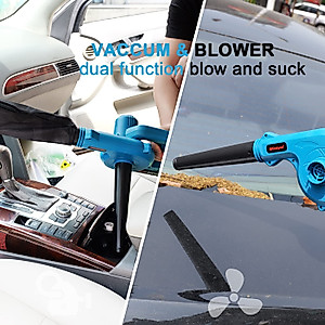 Cordless Blower,3- in-1 Portable Mini Air Blower 21v Lithium Battery,Small Dust Cleaner for Inflatable,Fans,Lily Windows,Keyboards,Cars by MKMKYEE