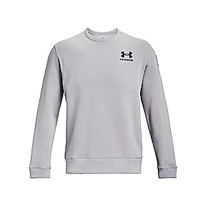 Under Armour Men's Standard Freedom Rival Terry Crew, (011) Mod Gray / / Black, Medium