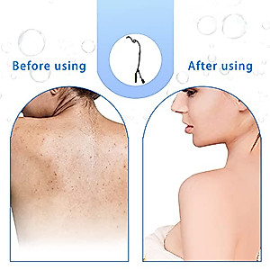 Back Scrubber for Shower - 23” Bath Brush Long Handle for Shower, for Elderly, Detachable Curved Back Scrubber, Back Brush for Disabled with Limited Arm Movement, Frozen Shoulder, Men and Women