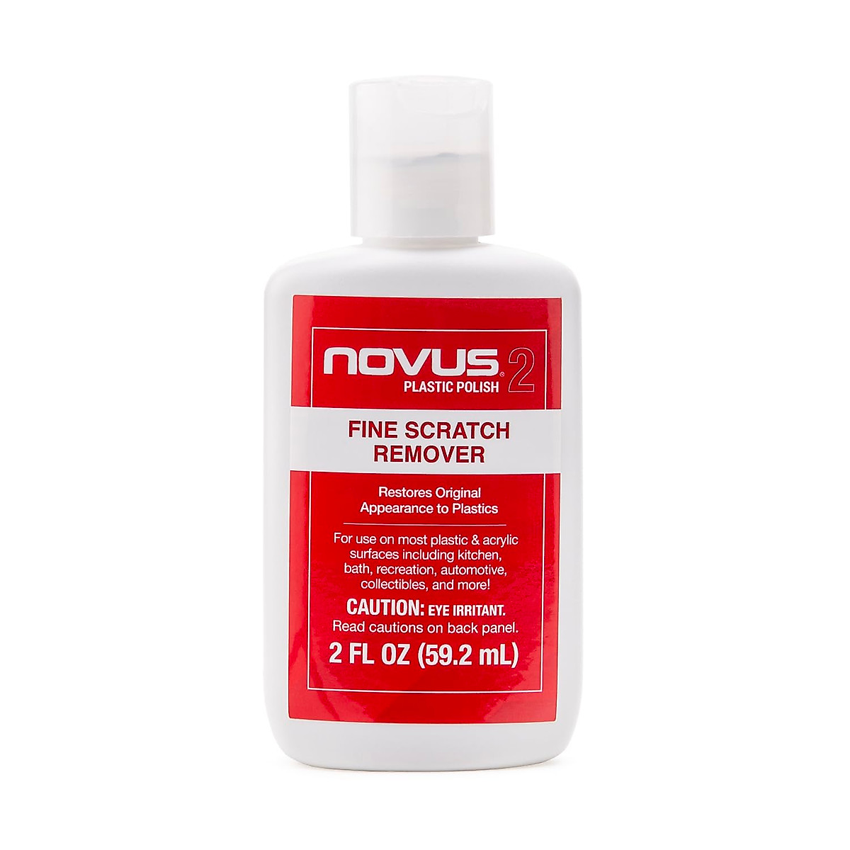 NOVUS 7033 | Plastic Clean & Shine | Fine Scratch Remover #2 | 2 Ounce Bottle