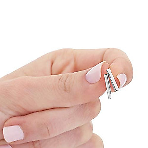 14k White Gold Bar Earrings Polished Stud 12.5mm Line Stick Minimalist Earrings (white-gold)