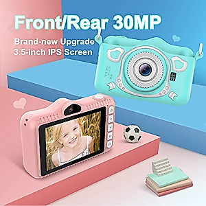 Niaviben Small Digital Camera for Kids Multi-Functions Digital Camera Toy 720p Hd Dual Lens 2.8-inch Screen Camera Gifts for Childrens Pink