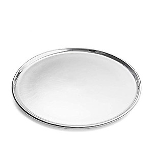 nambe Classic Round Tray | 13 Inch Serving Platter for Beverages, Bar, and Liquor | Coffee Table Centerpiece Tray | Made with Nambe Alloy | Designed by Neil Cohen