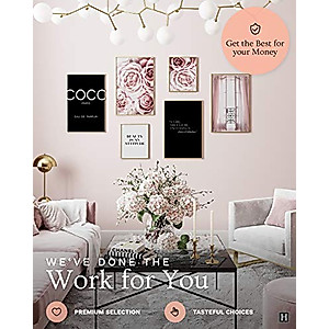 Heimlich wall art prints paris decor for glam bedroom UNFRAMED women 6 pink poster as stylish fashion wall art, 11x17 & 8x10, door coco