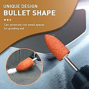 Abrasive Grinding Stone Set, 42 Pcs Sanding Bits Aluminium Oxide Grinding with 1/8" Shank Compatible with Dreme Rotary Tool for Metal Rust Removal, Smoothing, Deburring