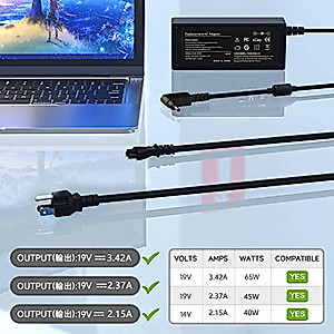 N15Q8 Laptop Charger for Acer Chromebook CB3 CB5 CB3-431 CB3-532 CB5-132T 15 CB3-131 CB3-131-C3SZ C731 C720 C740 C738T PA-1450-26 A13-045N2A N15Q9 R11 R13 Swift Spin 1 3 5 Power Cord Replacement