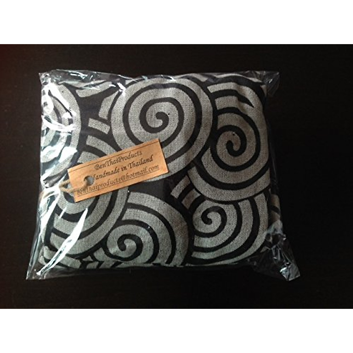 BTP! Hippie Hobo Cotton Sling Crossbody Bag Messenger Purse Swirl Printed in White on Black SW4