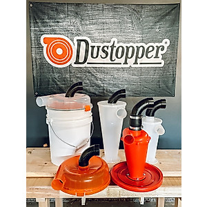 Single patented Dustopper High-Flow 90-Degree Sweep Elbow for 2-1/2" vacuum hoses, improves air flow of any system