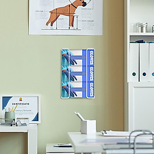 PERFORMORE Large Disposable Glove and Facial Tissue Wire Rack- Box Holder, Holds Up To 3 Boxes, Dispenser, Wall Mount Design With Mounting Accessories Included