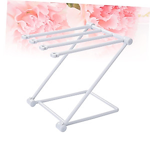 COLLBATH Vertical Foldable Cloth Storage Rack Light Grey Kitchen Countertop Dish Cloth and Towel Holder for Efficient Space Saving Organization