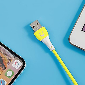 S5E5X 5A Fast Charging Cable Type-C, Liquid Silicone Macaron Charging Cable 1.2m 5A Fast Charging Data Cable Replacement (Yellow)