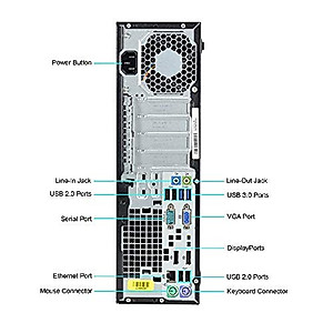 HP EliteDesk 800 G1 SFF High Performance Business Desktop Computer, Intel Quad Core i5-4590 up to 3.7GHz, 8GB RAM, 1TB HDD, 256GB SSD (boot), DVD, WiFi, Windows 10 Professional (Renewed)