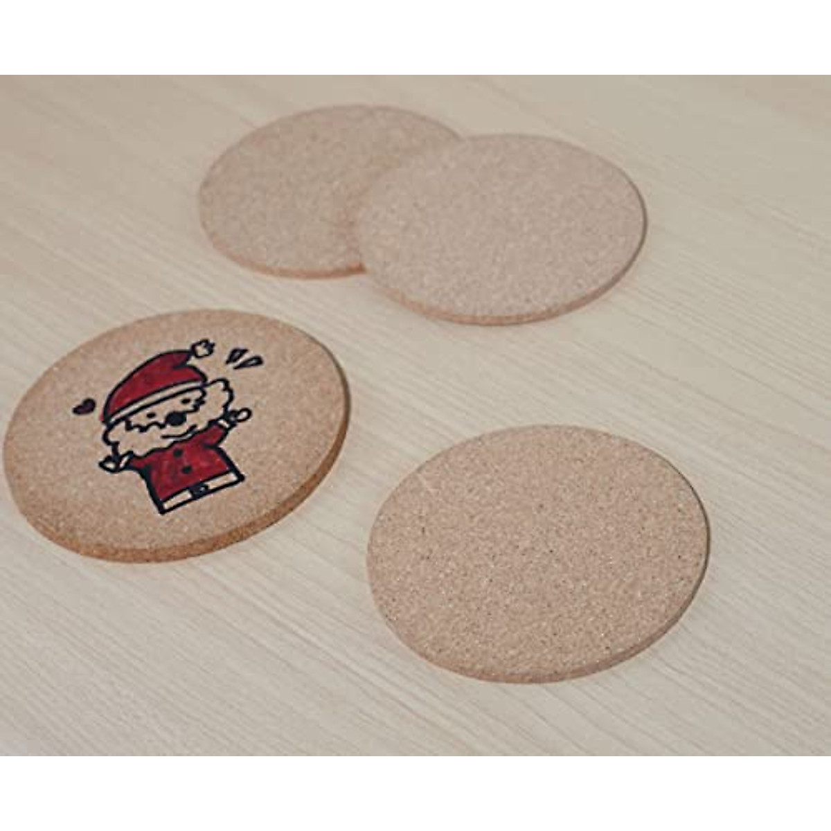 Cork Coasters for Drinks - 50 Pack 3.5" Round Blank Coasters.