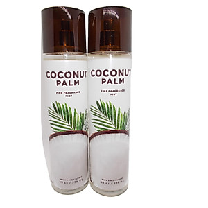 Bath & Body Works 2 Pack Coconut Palm Fine Fragrance Mist 8 Oz.
