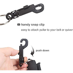 Huntingdoor Archery Arrow Puller Target Remover 3Pcs Rubber Gripper with Belt Quick Release Clip for Crossbow Bolts Arrows