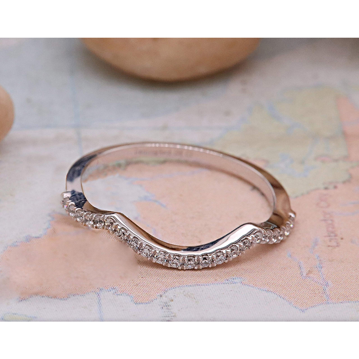 Dazzlingrock Collection 0.25 Carat (ctw) 10K Round Cubic Zirconia CZ Bridal wedding band 1/4, White Gold, Size 5.5