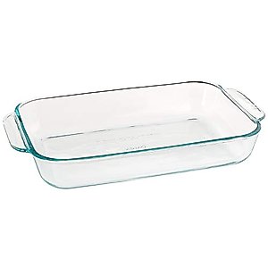 Pyrex, Clear Basics 2 Quart Glass Oblong Baking Dish, 11.1 in. x 7.1 in. x 1.7 in, 2 QT Rectangular