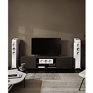 KEF R5 Meta Compact 3 Way Floorstanding Speaker - Each (Gloss White)
