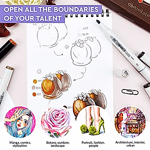 SKETCHBAR Mirror PAD A5, use 100% of Your Sketchbook, 220 g/m2, Extra Smooth, bleedproof Technology Allows You to use Every Side of Every Page, Ideal for Artists, Illustrators, Drawing