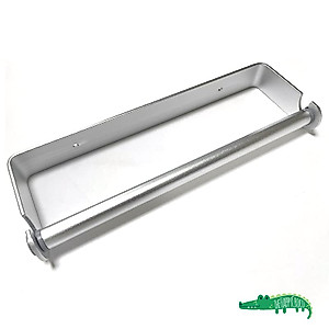 THE HAPPY CROCO I Paper Towel Holder, Three Mount Options: Adhesive and Screw. Can be Mounted on The Wall or Under The Cabinet. Comfortable Hanging roll Paper Holder. (Silver)