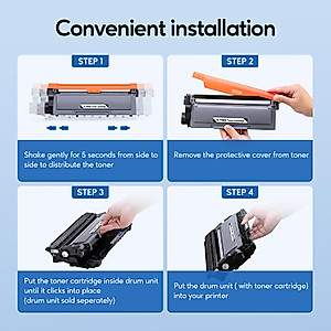 WEAREC Compatible Toner Cartridge Replacement for Brother TN660 TN-660 TN630 High Yield Work with HL-L2300D HL-L2360DW MFC-L2740DW MFC-L2700DWR DCP-L2540DN Printer(Black,4 Pack)