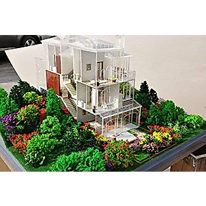 29pcs Mixed Model Trees, 1.5-4.8 inch(4-12 cm), OrgMemory Fruit Trees, Ho Scale Trees, Model Train Scenery, Architecture Trees, Flower Trees with No Bases