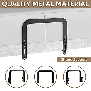 Rasugarlary Mattress Retainer Bar Keep Mattress Stopper from Sliding, 12 Pcs Adjustable Non Slip Mattress Slide Stoppers Holder in Place Metal Mattress Gripper, Black