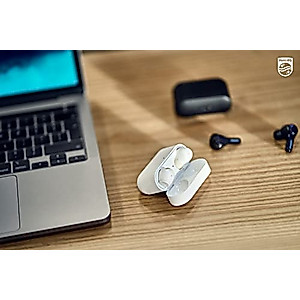 Philips T3217 True Wireless Headphones with Dual-mic Environmental Noise Cancellation for Clear Calls and IPX5 Water Resistance, Black (TAT3217BK/00)