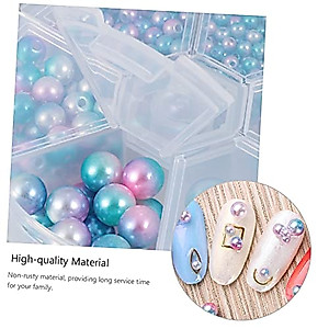 1 Box Imitation Pearl Jewelry Beads Round Pearl Beads Fake Pearl Beads Gradients Color Beads Fake Pearls Beads labret Jewelry Pearl Beads for Bracelets Scatter orb Plastic Fashion