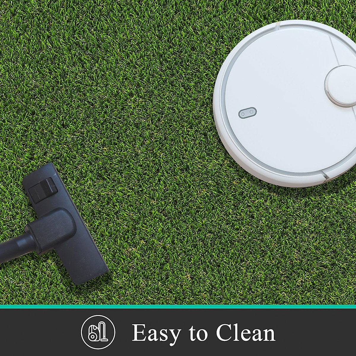 Vaukki Artificial Grass Mat 0.98" (25mm) Pile Height, Turf Grass Outdoor Mat for Entrance, Fake Grass Pee Mat for Dogs, Grass Doormat for Entryway, Front Door, Pets, Patio and Deck, 36''x59''