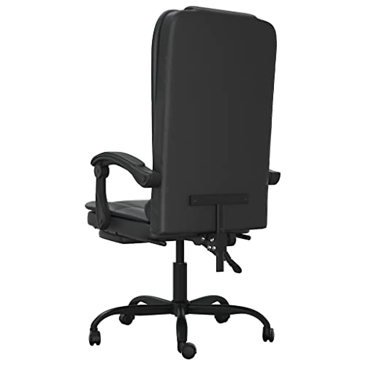 Home Office Chair, Ergonomic Office Chair, Massage Reclining Office Chair Black Faux Leather Suitable for Home Office