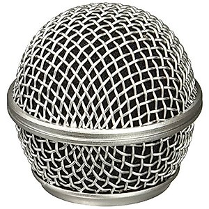 Performance Plus M58S Mesh Grill Replacement for Shure SM58-Original Brushed Nickel