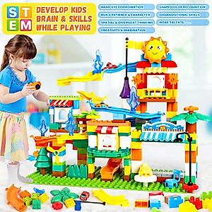 philbaby Castle Building Block for Girl Boy 2-5 Age 211 Pcs Compatible Classic Kids Large Blocks Toddler Building Blocks with 2 Race Car for Kids Birthday Gift Age 4-8 (Orange)