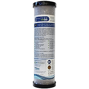 KX 06-250-10-GREEN | 10" Pb1 Carbon Block Filters for Chlorine Taste and Odor, VOC, Cyst and Lead Reduction | KX MatriKX Powered by GREENBLOCK | Replaces 06-250-125-975