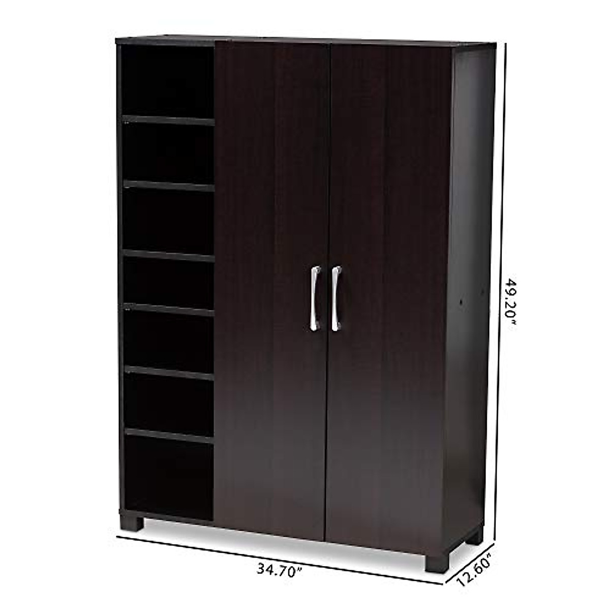 Baxton Studio Shoe Cabinets, One Size, Wenge