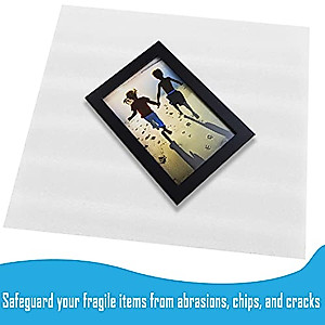 100 Pack Foam Sheets, DAT 12" x 12", 1/16" Thickness, Foam Wrap Cushioning Material, Moving Supplies for Packing Storage and Shipping