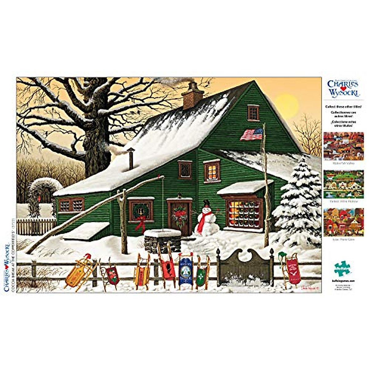 Buffalo Games - Charles Wysocki - Cocoa Break at The Copperfields - 500 Piece Jigsaw Puzzle Multi, 21.25"L X 15"W