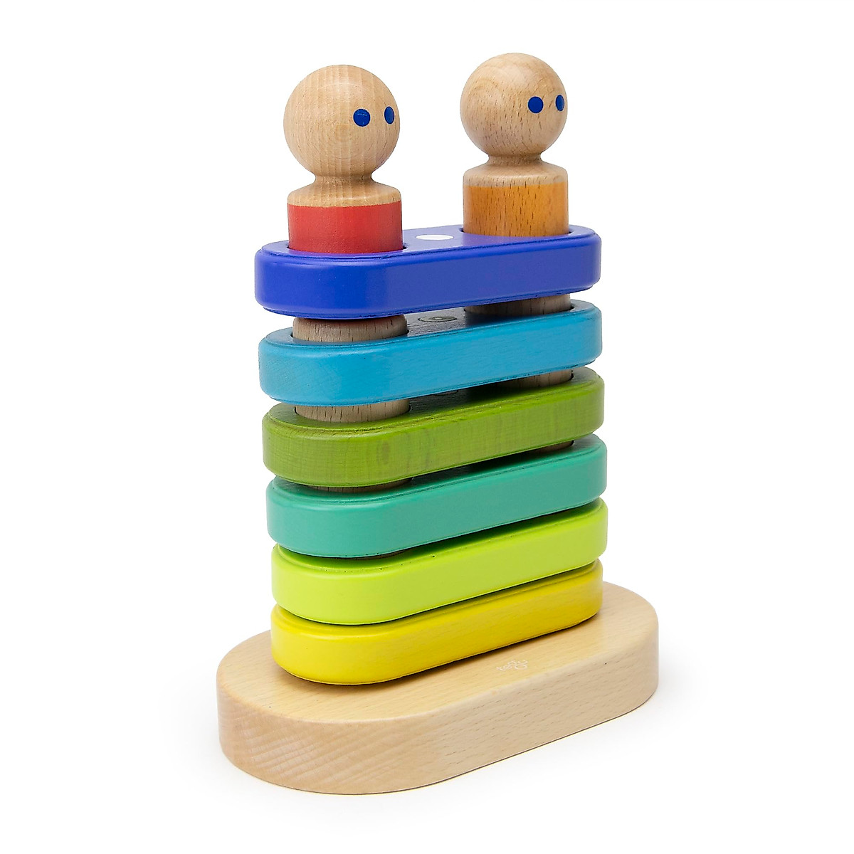 11 Piece Tegu Magnetic Floating Stacker Building Block Set, Rainbow