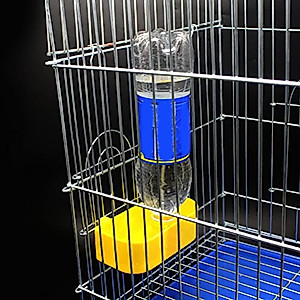 STOBOK Bird Cage Water Dispenser Feeder: 2PCS Parrots Cage Automatic Water Bowl Double Mouth Waterers for Poultry Parrot Pigeon Parakeet Budgie