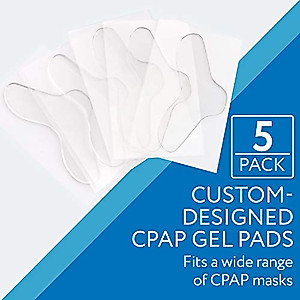 5 Pack Nasal Pads for CPAP Mask - CPAP Nose Pads - CPAP Supplies for CPAP Machine - Sleep Apnea Mask Comfort Pad - Custom Design & Can Be Trimmed to Size - CPAP Cushions for Most Masks