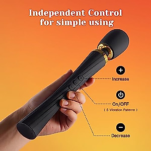 Tracy's Dog Wand Vibrator Kits for Couple, Vibrating Wand Adult Toys with 3 Attachments for Clitoral G Spot Anal Stimulation, Cordless Powerful Sex Toy for Women Partner Play with 5 Modes & 3 Speeds