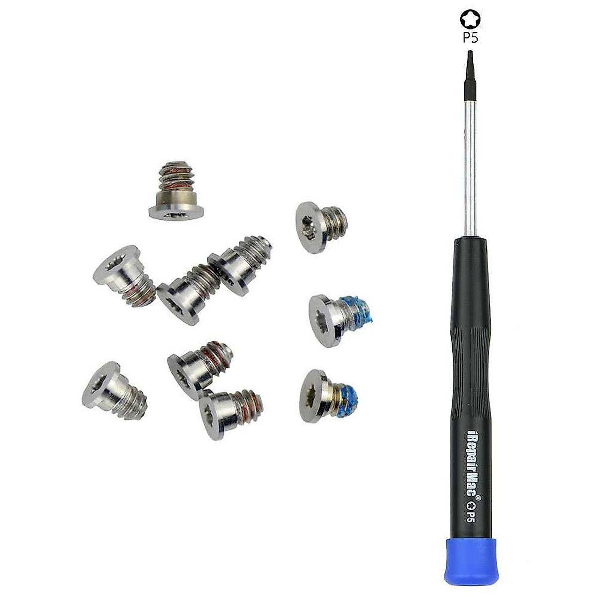 iRepairmac Bottom Case Screw Set and Pentalobe Screwdriver for MacBook Retina 13" (A1425, A1502) and 15" (A1398)