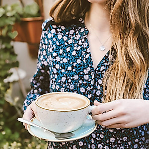 S.Leaf Minimalism Round Mother of Pearl Necklace Sterling Silver Circle Disc Pendant Shell Pendant (silver)