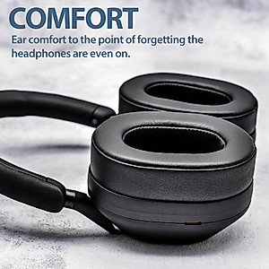 WH 1000XM5 Earpads for WH-1000XM5 (WH1000XM5) by TRANSTEK, Replacement Ear Pads Cushions with High-Density Noise Isolation Foam, Added Thickness-Comfort Leather