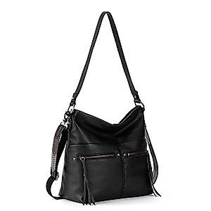 The Sak Ashland Bucket Bag in Leather, Black Solid