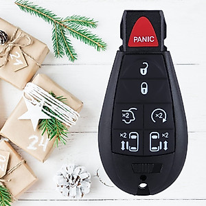 7 Buttons Keyless Entry Remote Control Car Key Fob for Dodge Grand Caravan 2008-2018 Chrysler Town and Country 2008-2016 (M3N5WY783X) Pack of 2