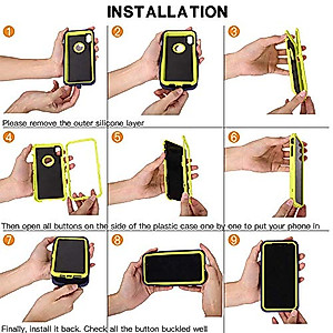 Annymall Case Compatible for iPhone 8 & iPhone 7, Heavy Duty [with Kickstand] [Built-in Screen Protector] Tough 4 in1 Rugged Shorkproof Cover for Apple iPhone 7 / iPhone 8 (Pink)