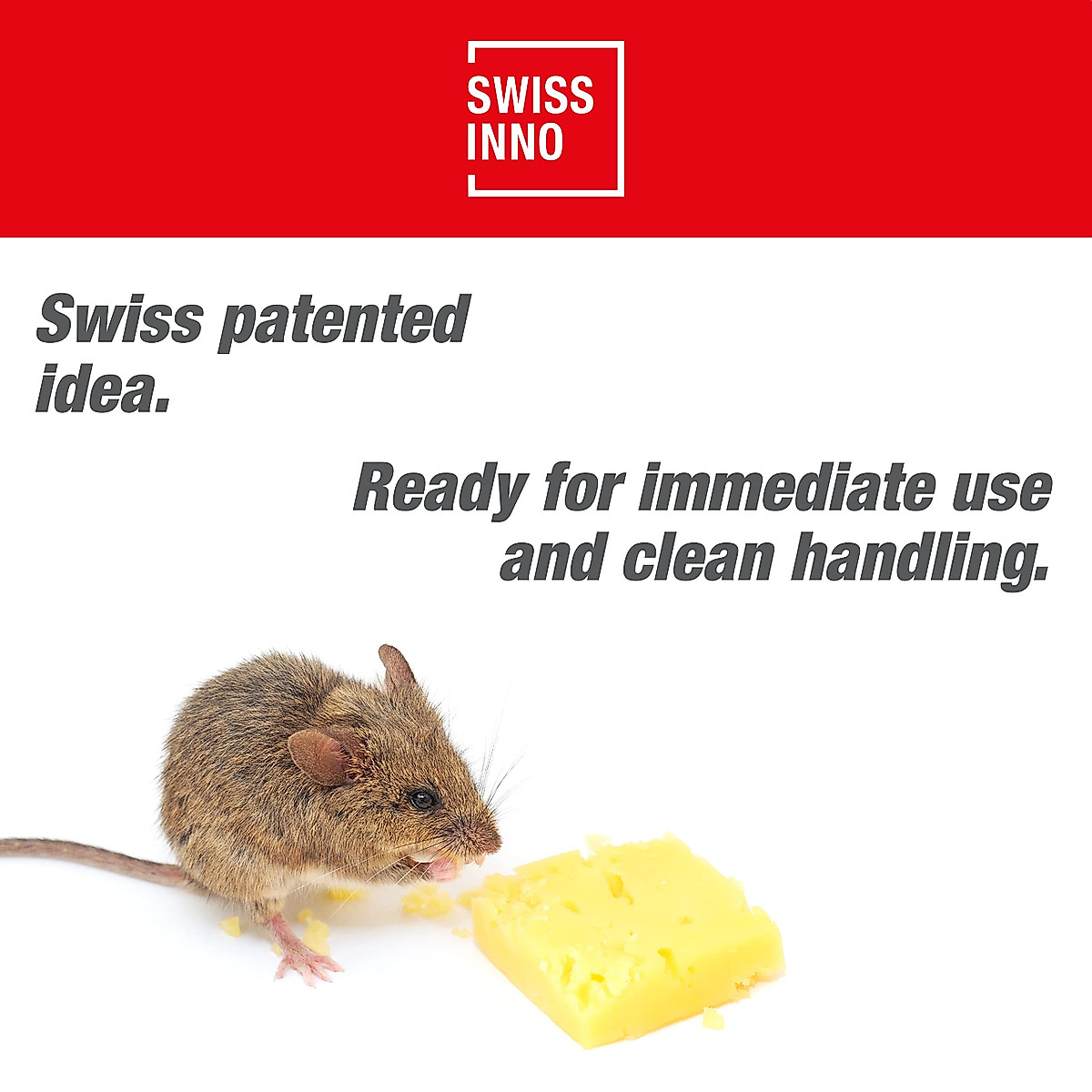 SWISSINNO Mouse and Rat Trap Bait Syringes - Replacement System - Bait for Rodent - Attracts Mice and Rats - Pests Attractant - Peanut Butter - Pest Control Safe for Children and Pets. Set of 2