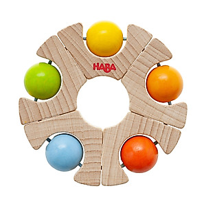 HABA Clutching Toy Ball Wheel Wooden Baby Toy (Made in Germany)